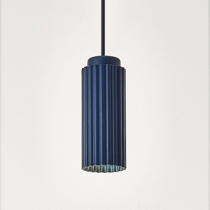 Fluted Colour Pendant Lights - Black, White, Blue, Yellow & Pink – Make ...