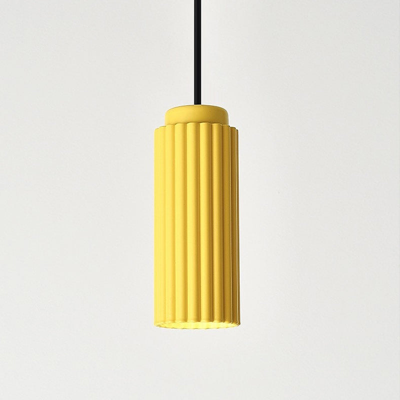 Fluted Colour Pendant Lights - Black, White, Blue, Yellow & Pink – Make ...
