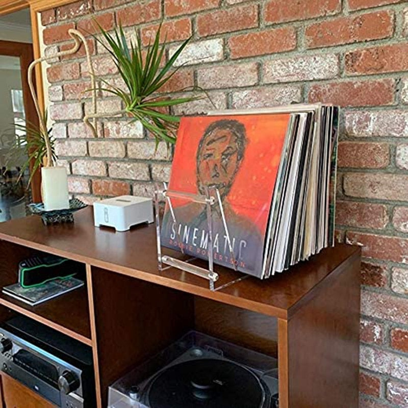 Acrylic Vinyl Record Stand - Up To 50 Album Storage – Make Space For This