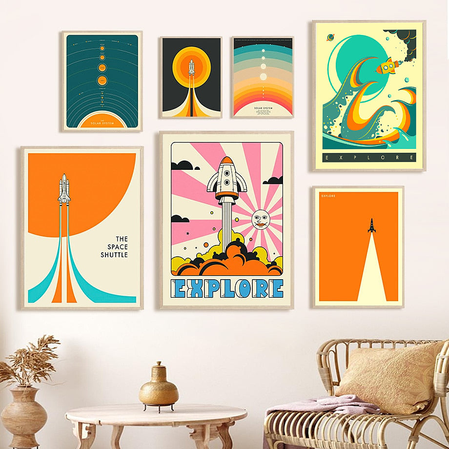Modern Retro Space Art Prints - 7 Designs - 7 Sizes – Make Space For This