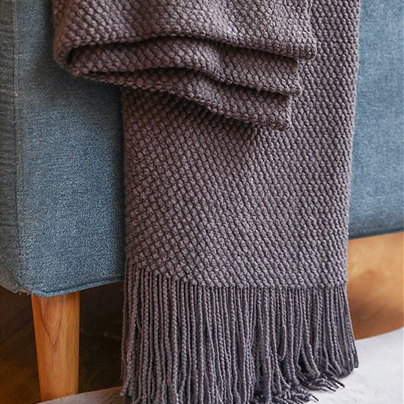 Colour Corn Grain Soft Tassel Throws - 2 Sizes - 8 Colours – Make Space ...